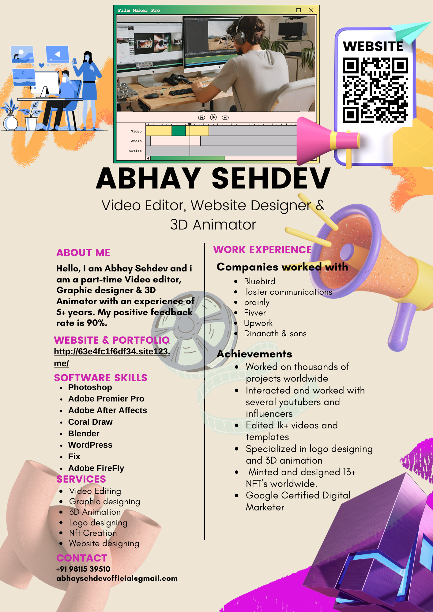 Abhay Sehdev video editor graphic designer